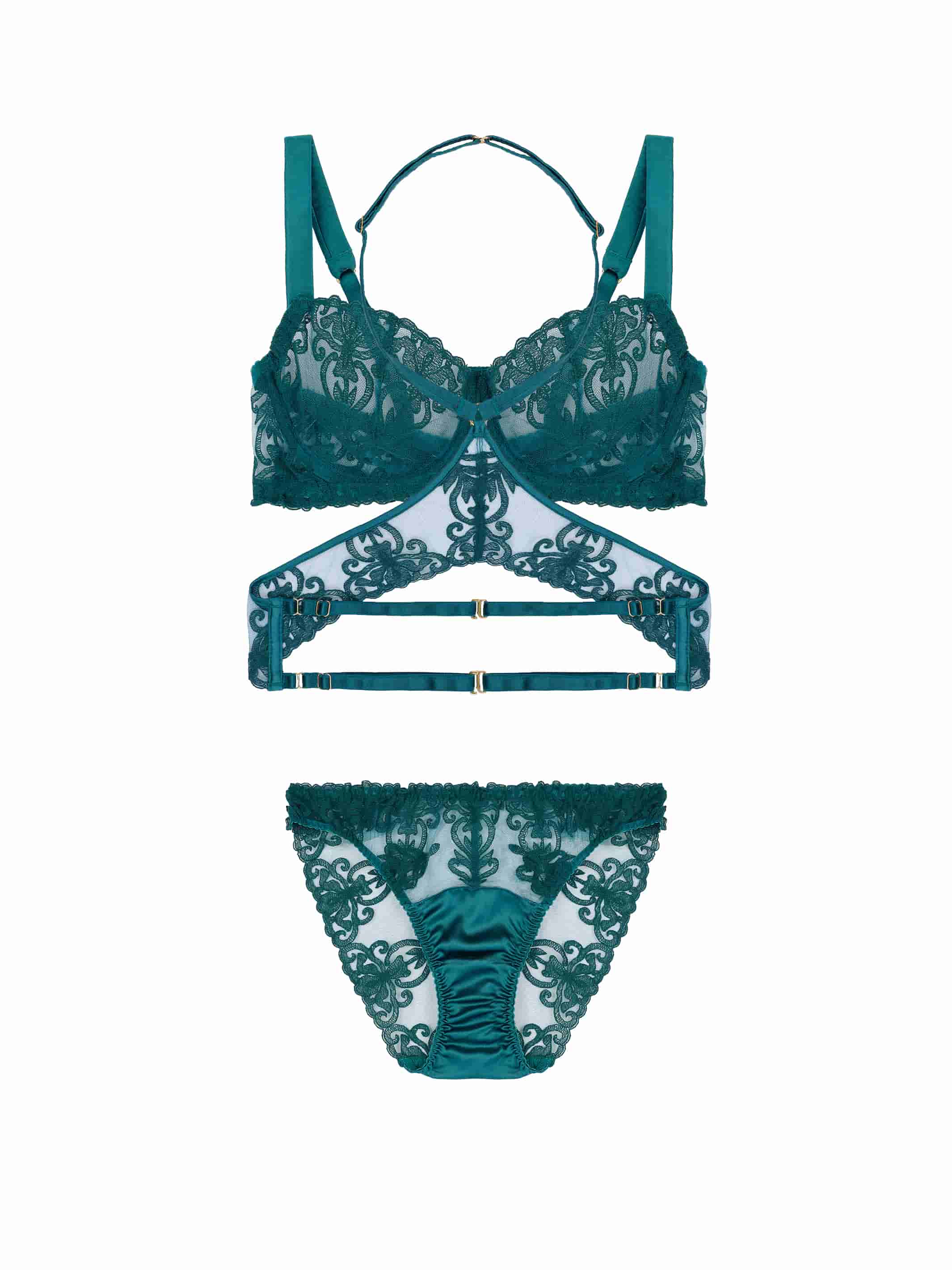Olivia Balcony Bra, Brief & Harness – Fleur of England