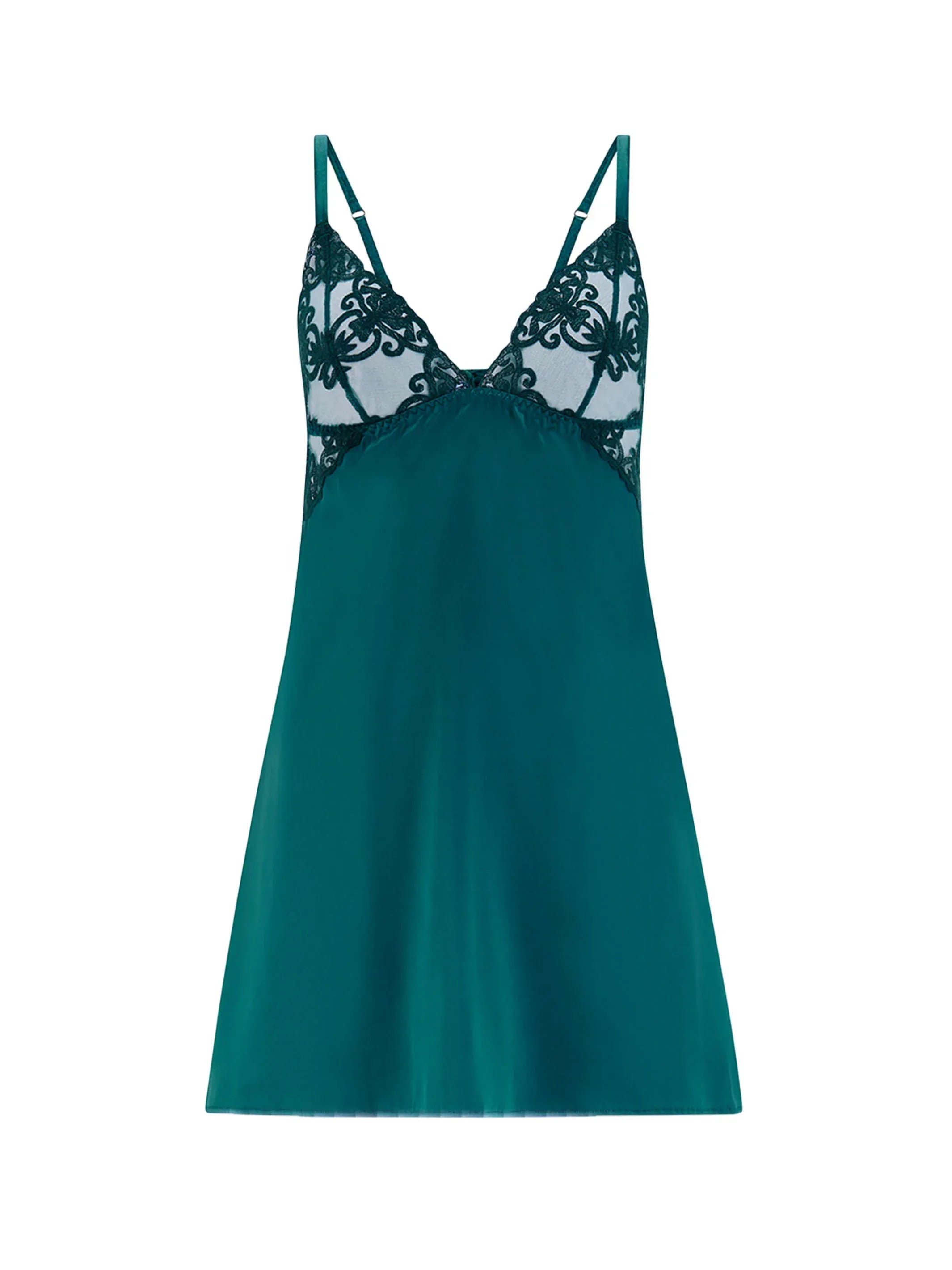 Olivia Silk & Embroidered Babydoll – Fleur of England