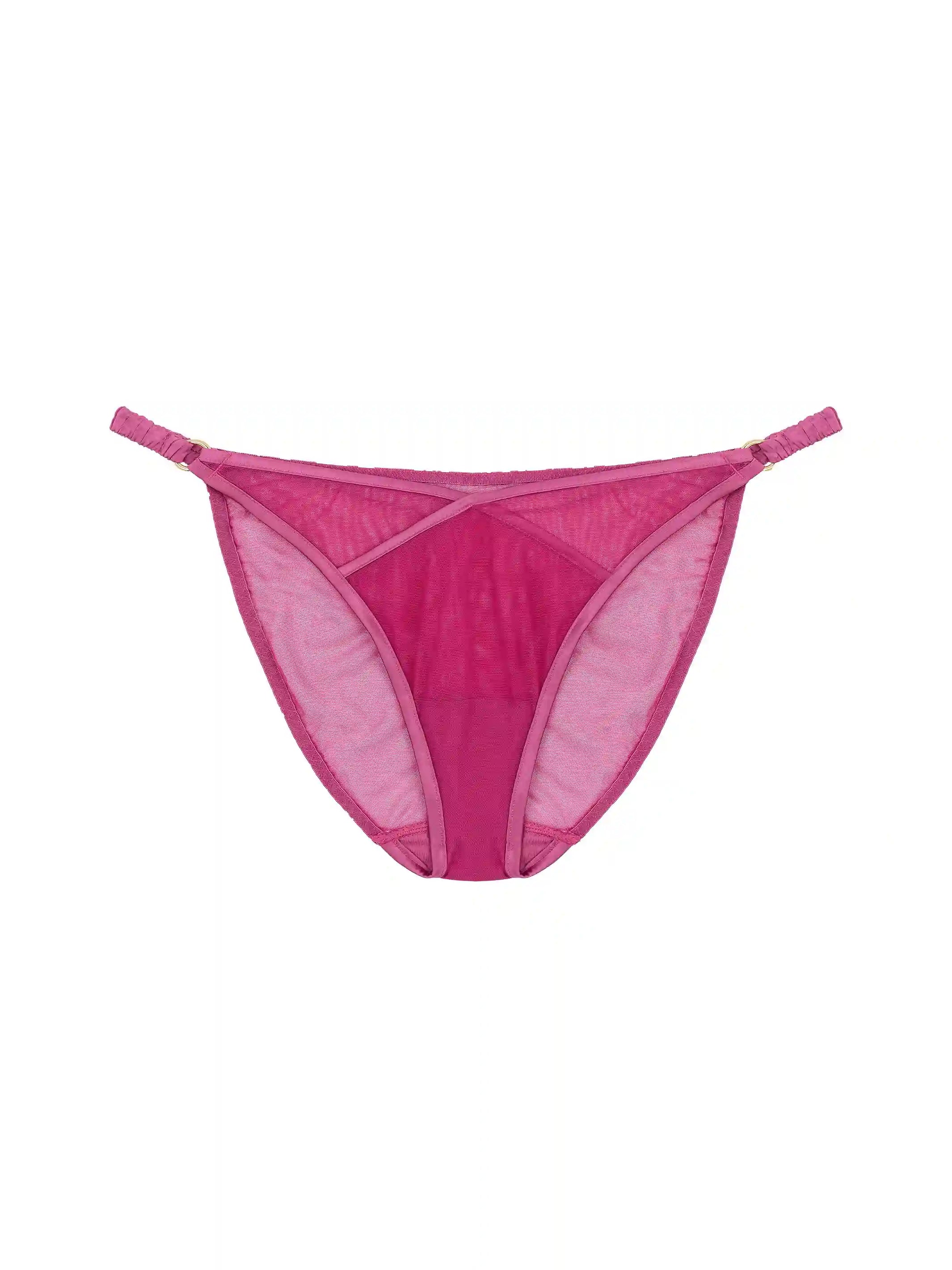 Luxury Pink Mesh & Silk Brief – Fleur of England